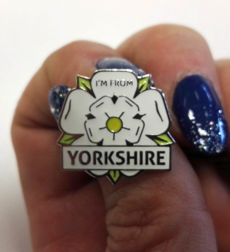 Yorkshire Enamel Pin Badge - I'm From Yorkshire White Rose
